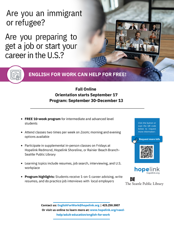 English for Work | The Seattle Public Library